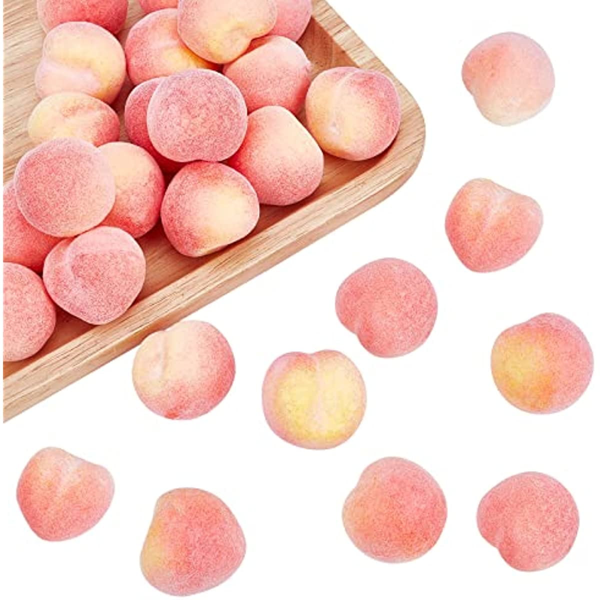 30Pcs Mini Artificial Fruit Peach Realistic Fruit Lifelike Peach Foam ...