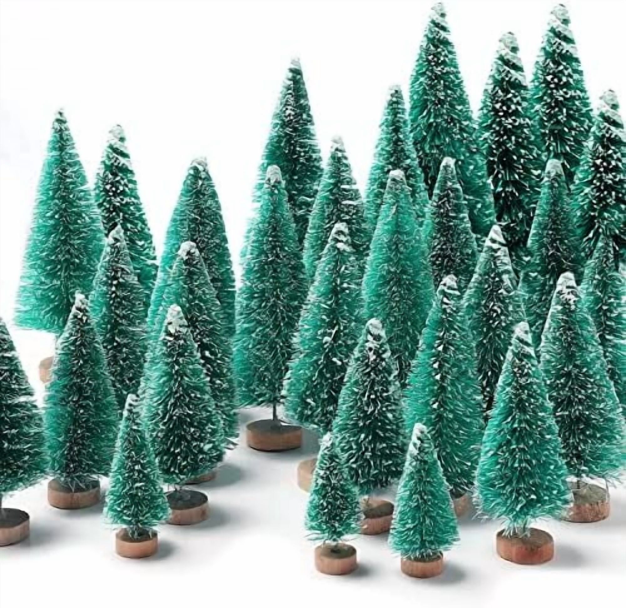 30Pcs Mini Christmas Trees - Artificial Christmas Tree Bottle Brush ...