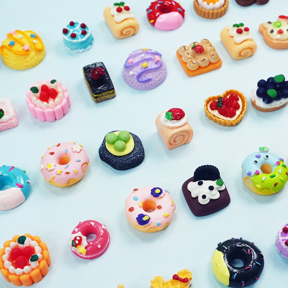 30Pcs Mini Cute Food Drinks Dessert Rack Miniature Furniture ...