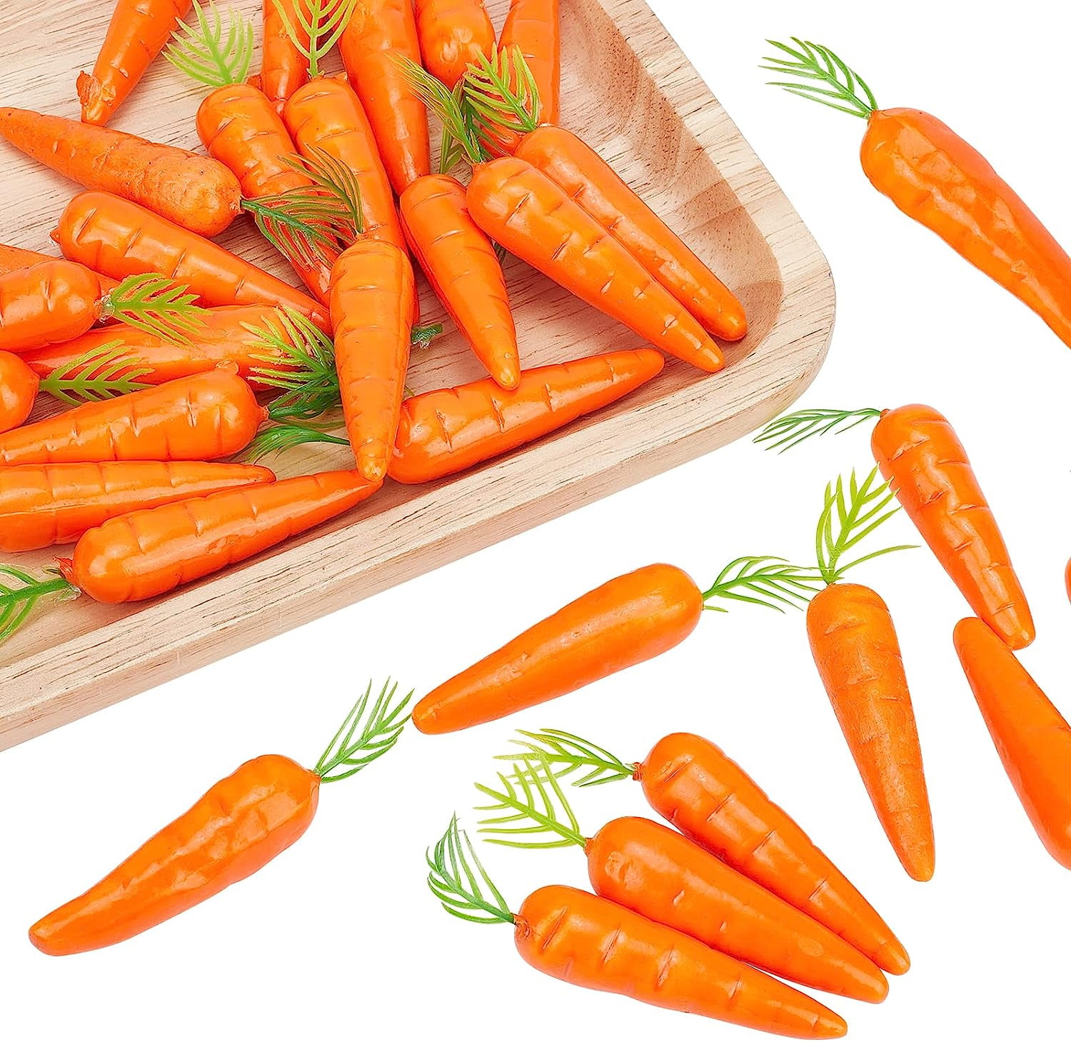 30Pcs Mini Easter Decor Carrots Realistic Fake Fruit Lifelike Carrots ...