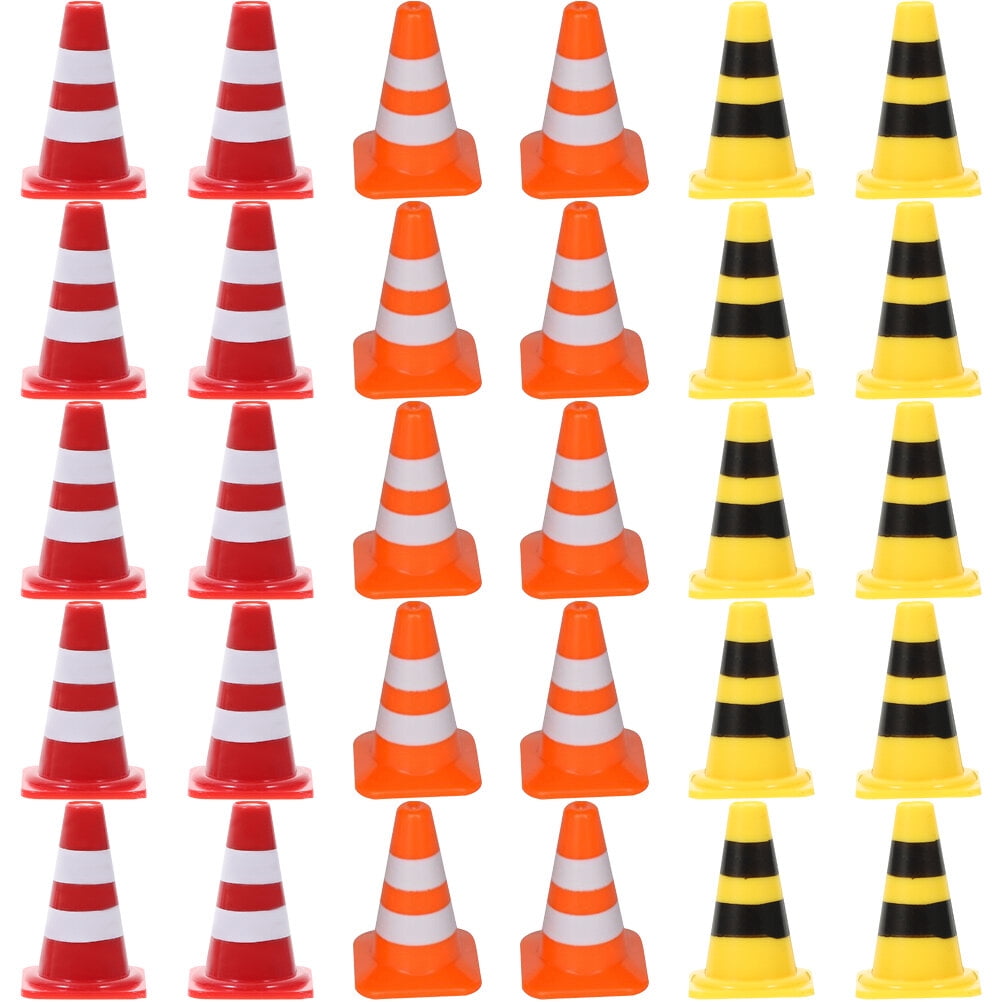 30Pcs Miniature Traffic Cones Traffic Signs Mini Traffic Signs ...