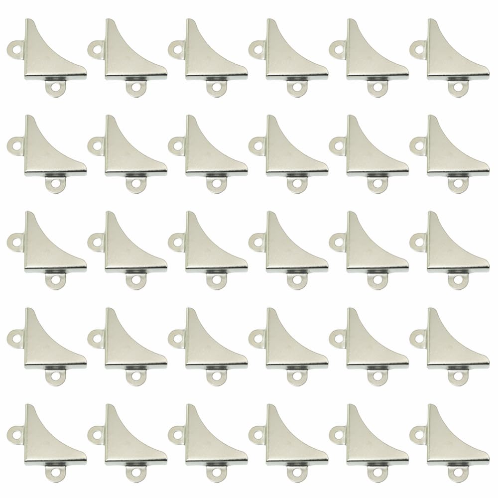 30Pcs Mirror Picture Corner Fixing Bracket 30.3X5.5Mm Iron Triangle ...