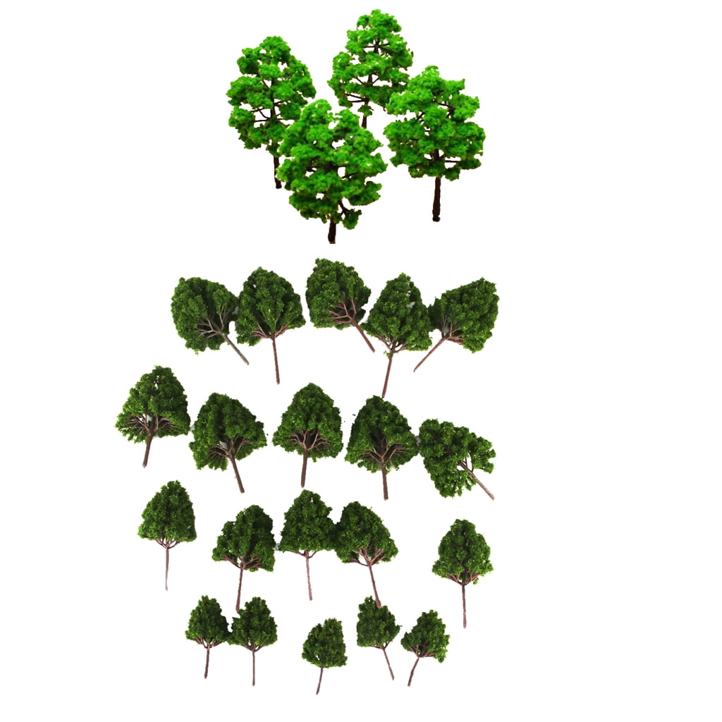 30Pcs Model Trees Train Set Trunks Scenery Landscape Scale - Walmart.com