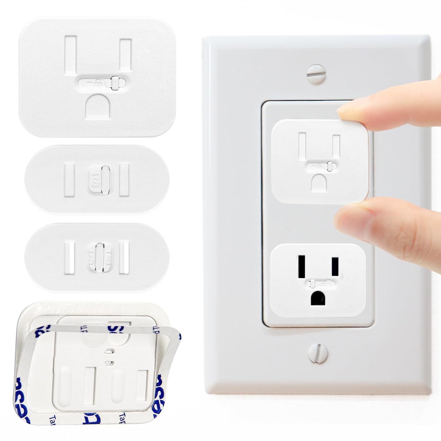 30Pcs New Upgrade Baby Proof Outlet Covers, Self-Adhesive Outlet Plug ...