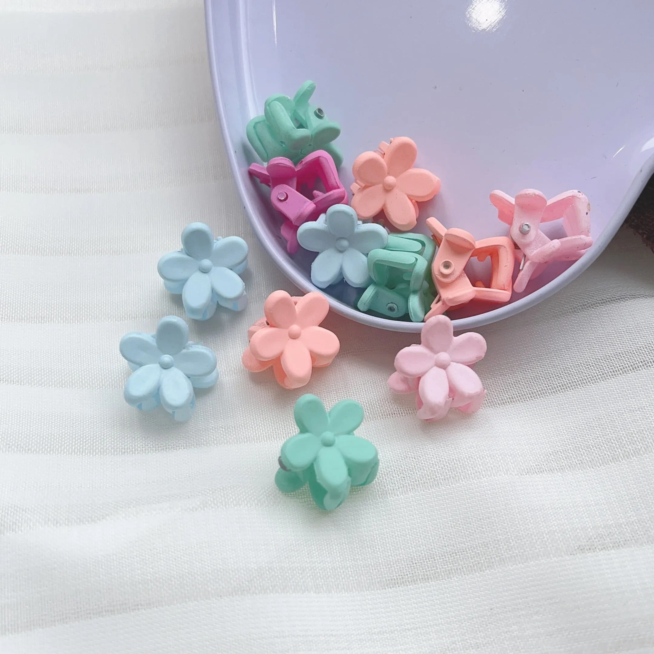 30Pcs Newborn Girls Hair Clips Cute Mini Cartoons Claw Flower Small ...
