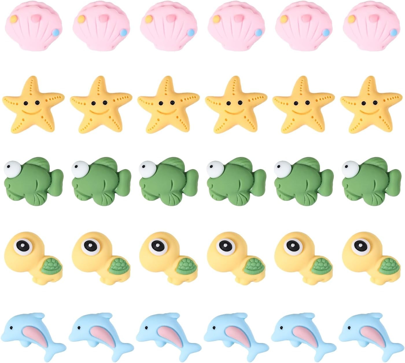 30Pcs Ocean Series Pushpin, Cartoon Sea Animals Decorative Pegs Cork ...