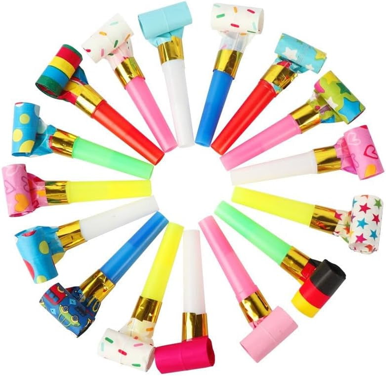 30Pcs Party Blower Multicolor Musical Blowouts Whistles Funny Party ...