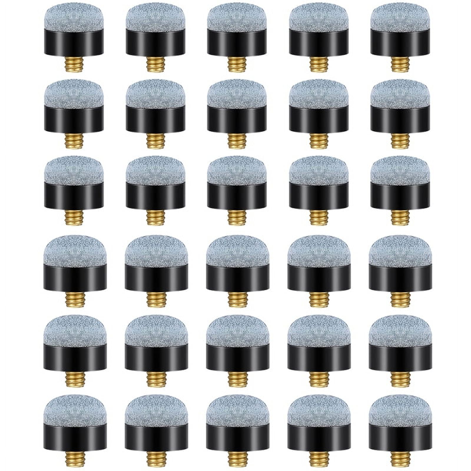 30Pcs Pieces 12 mm/13 mm Billiard Pool Cue Stick Tips Screw on Tips ...