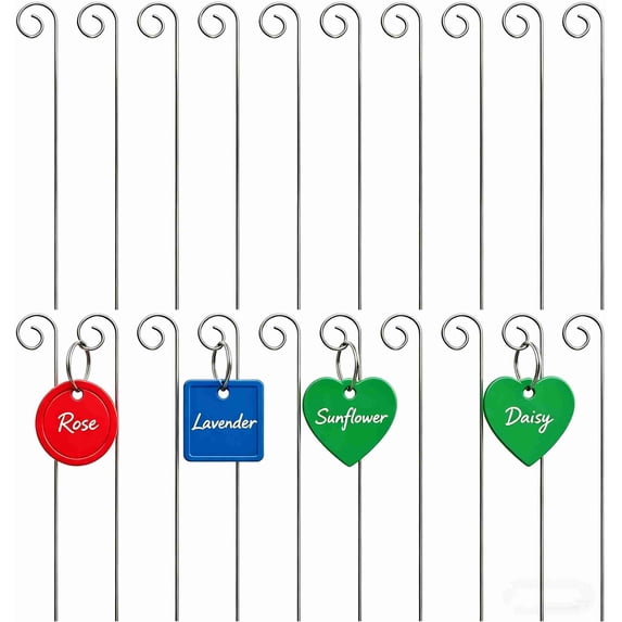 30Pcs Plant Label Hooks, 7.87" Garden Markers Stake Plant Sign Hook ...