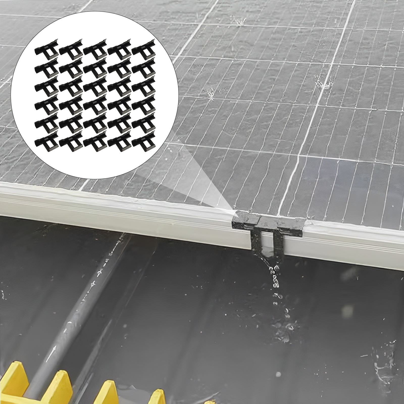 30Pcs Plastic Solar Panel Water Drain Clip Easy to Install Drainage ...