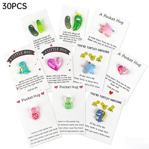 30Pcs Pocket Hugs Bulk Gifts Set,Little Pocket Hug Cards with Mini ...