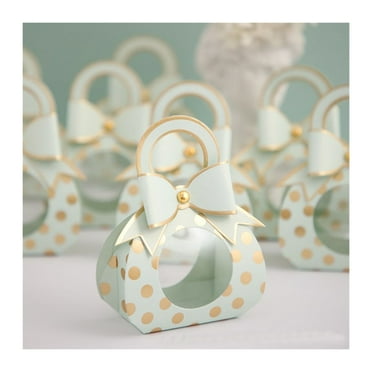 20 Candy Boxes Party Favor with Round Handle 4.5 x 3 x 2.5" Inch ...