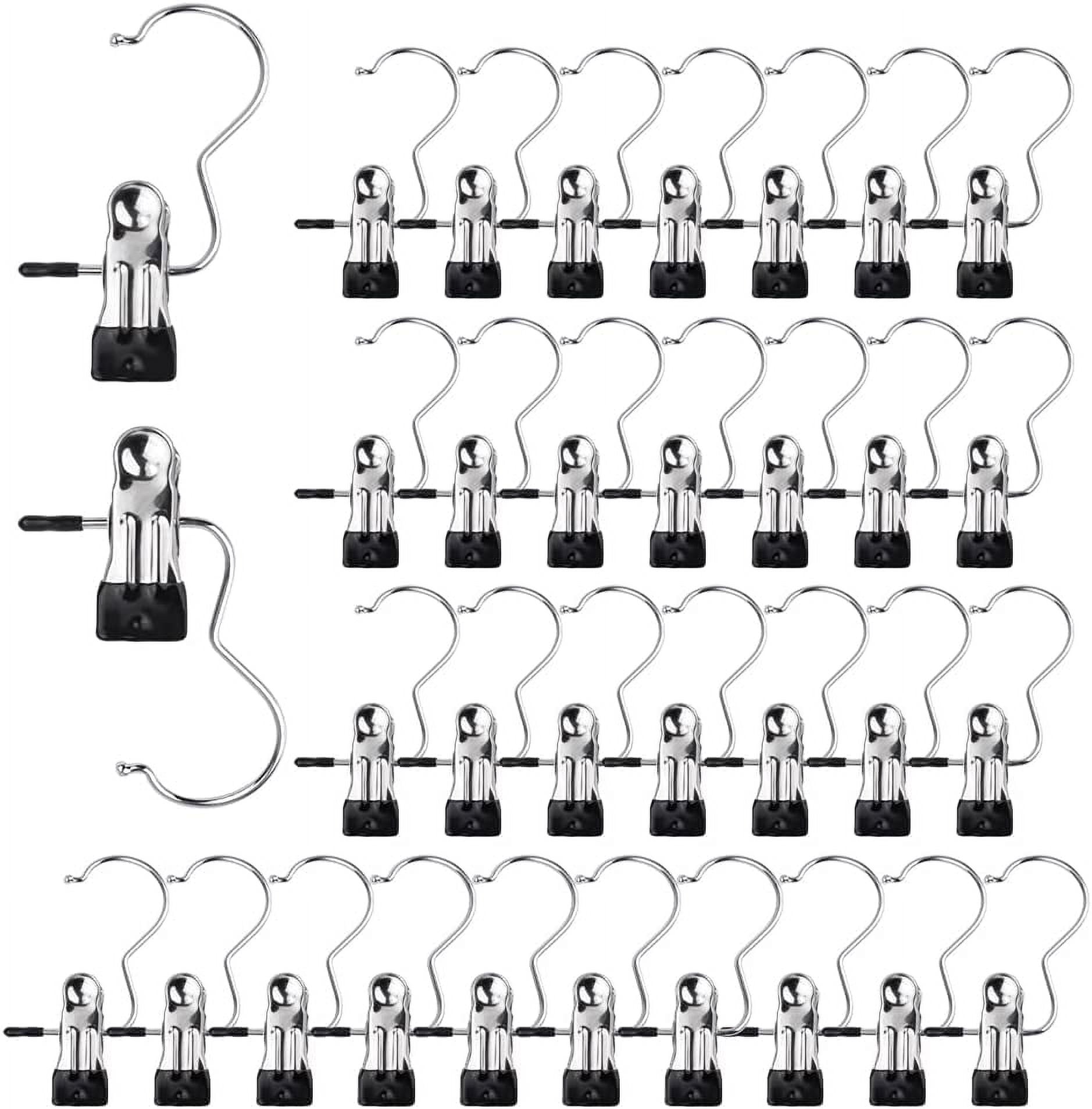 30Pcs Portable Laundry Hooks Clips, STONCEL Stainless Steel Anti-Slip ...