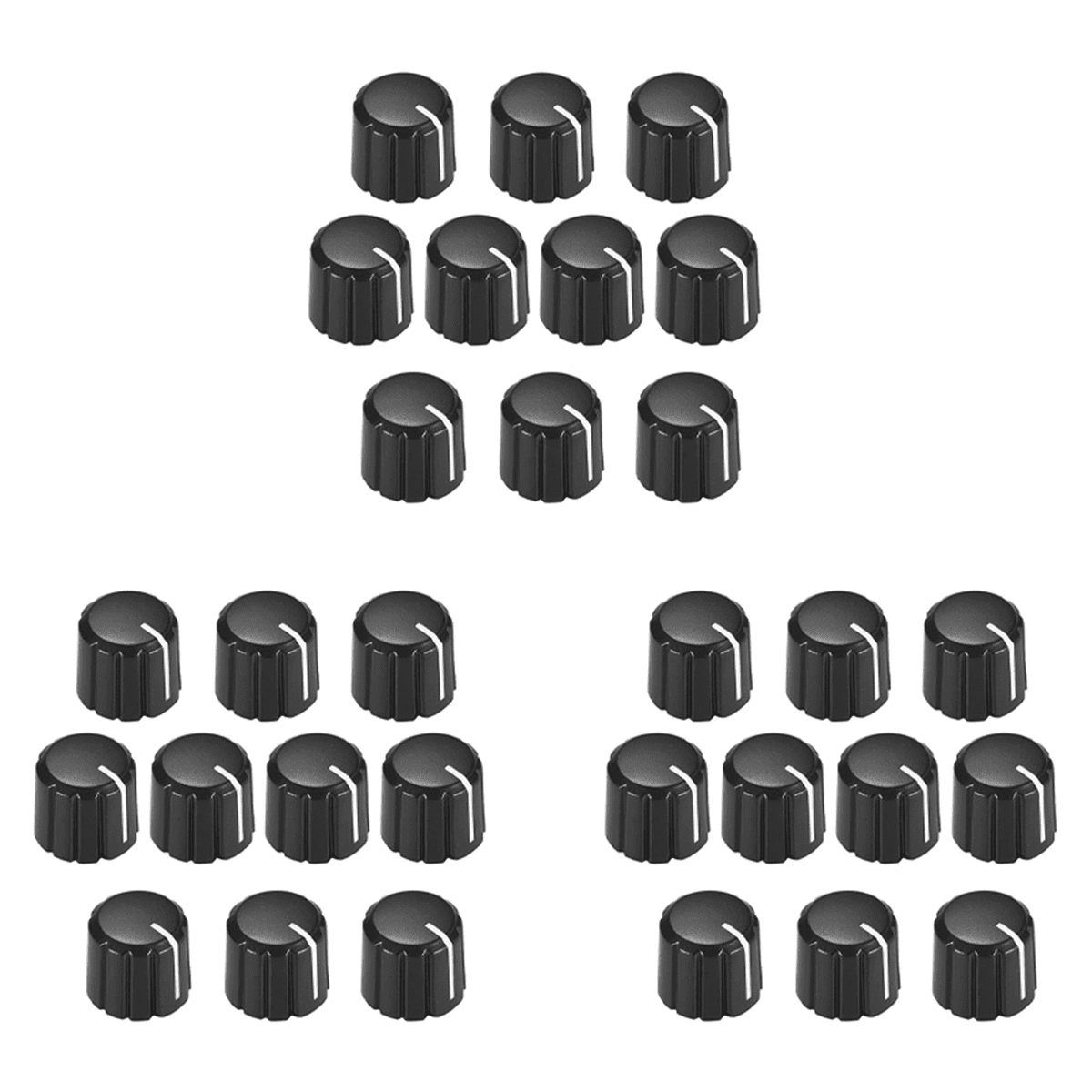 30Pcs Potentiometer Control Knobs for Electric Guitar Volume Tone Black ...