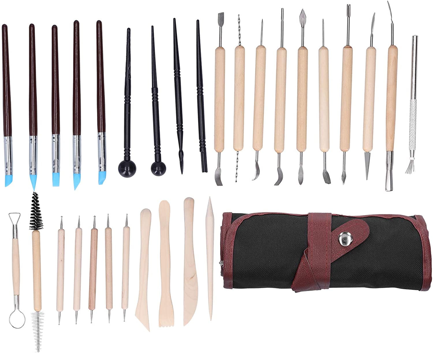 30Pcs Pottery Tools, Point Drill Pen Carving Knife Soft Clay Repairing ...