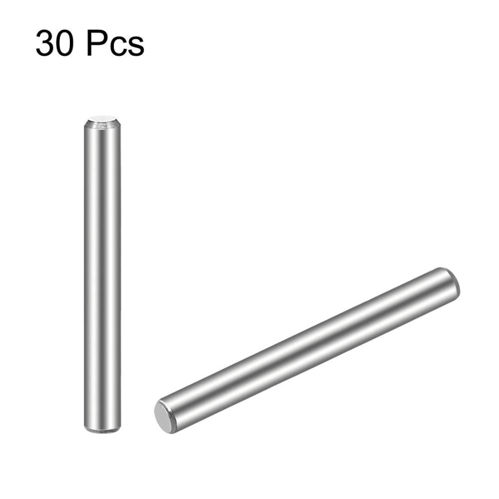 30Pcs Practical Assortment Kit Bearing Steel Silver 3 x 30mm Dowel Pin ...