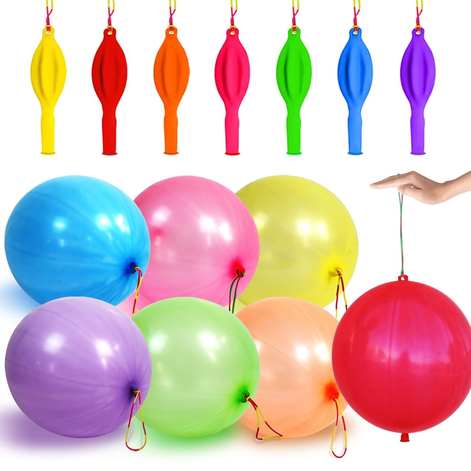 30Pcs Punch Balloons, Thickened Neon Punching Balloon Heavy Duty Party ...