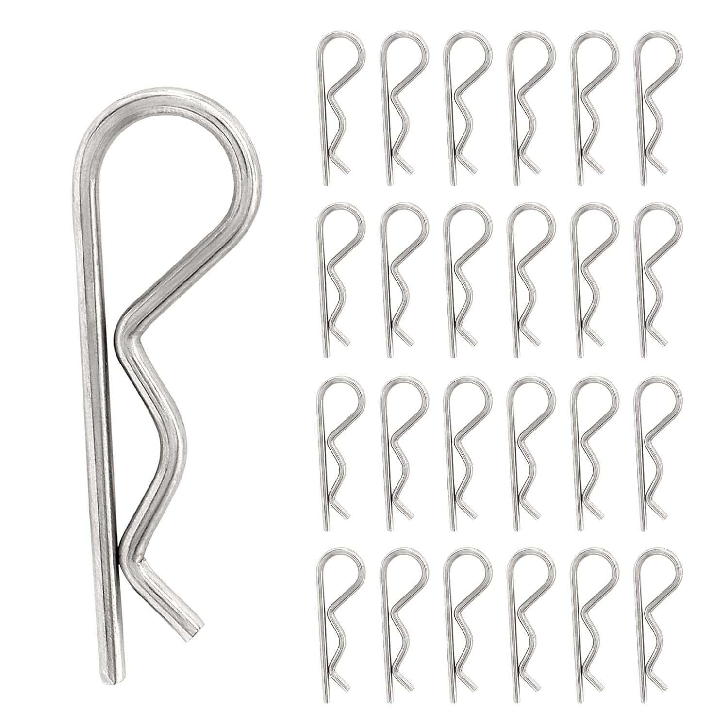 30Pcs R Clips Spring Cotter Clip Pin, M3 x 65mm Stainless Steel ...