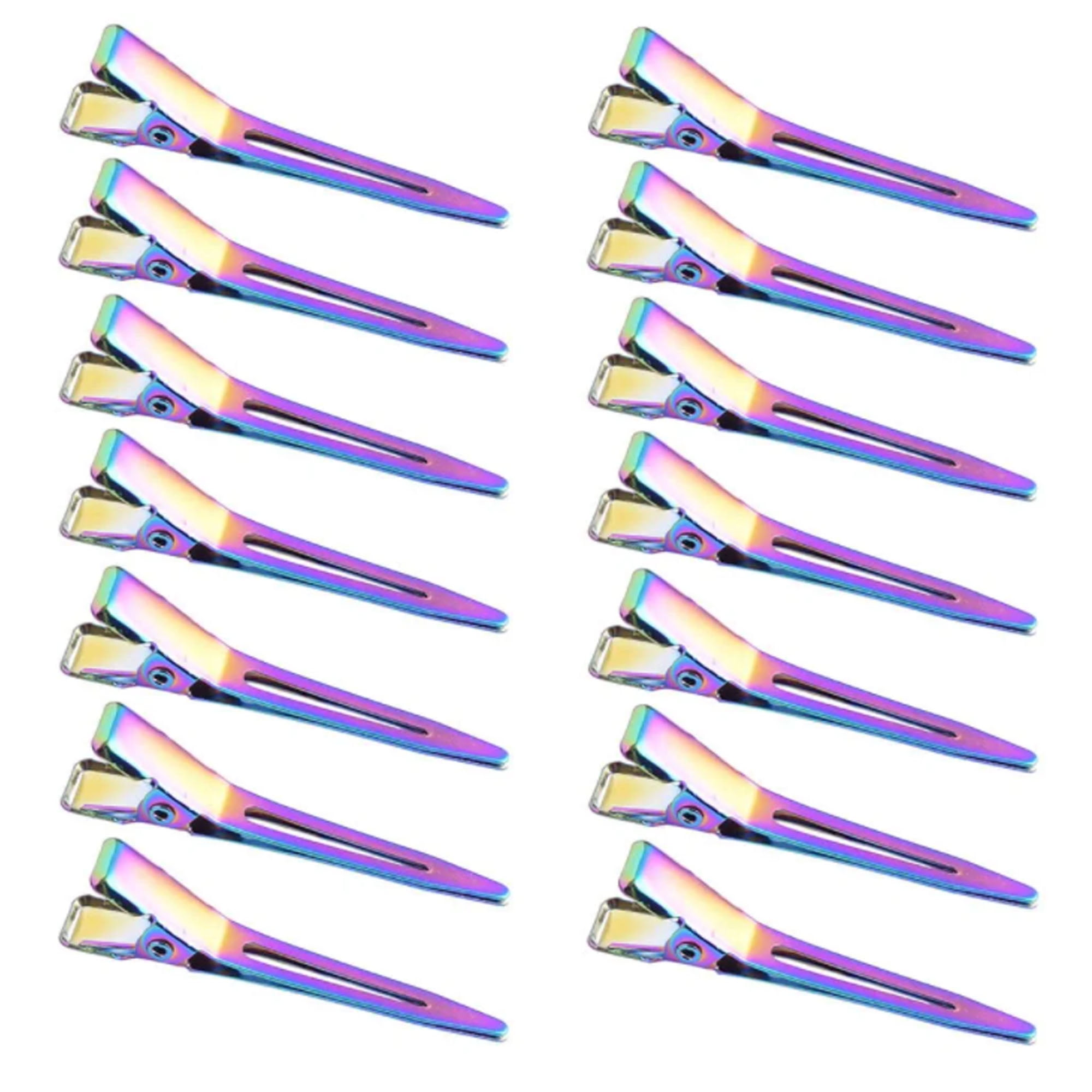 30Pcs Rainbow Metal Duck Billed Hair Clips for Styling Sectioning Hair ...