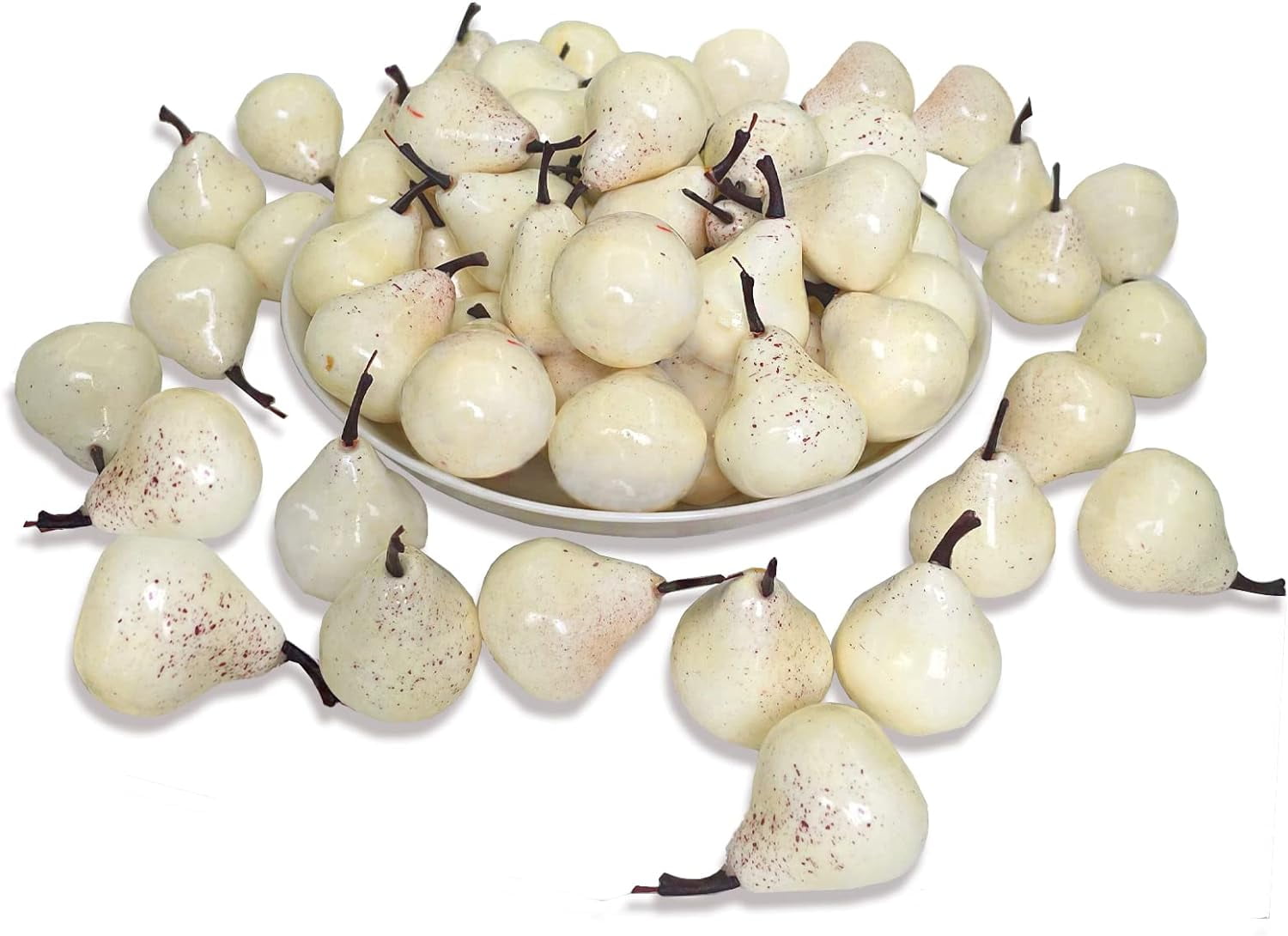 30Pcs Realistic Mini White Fake Pears,Simulation Lifelike Pears ...