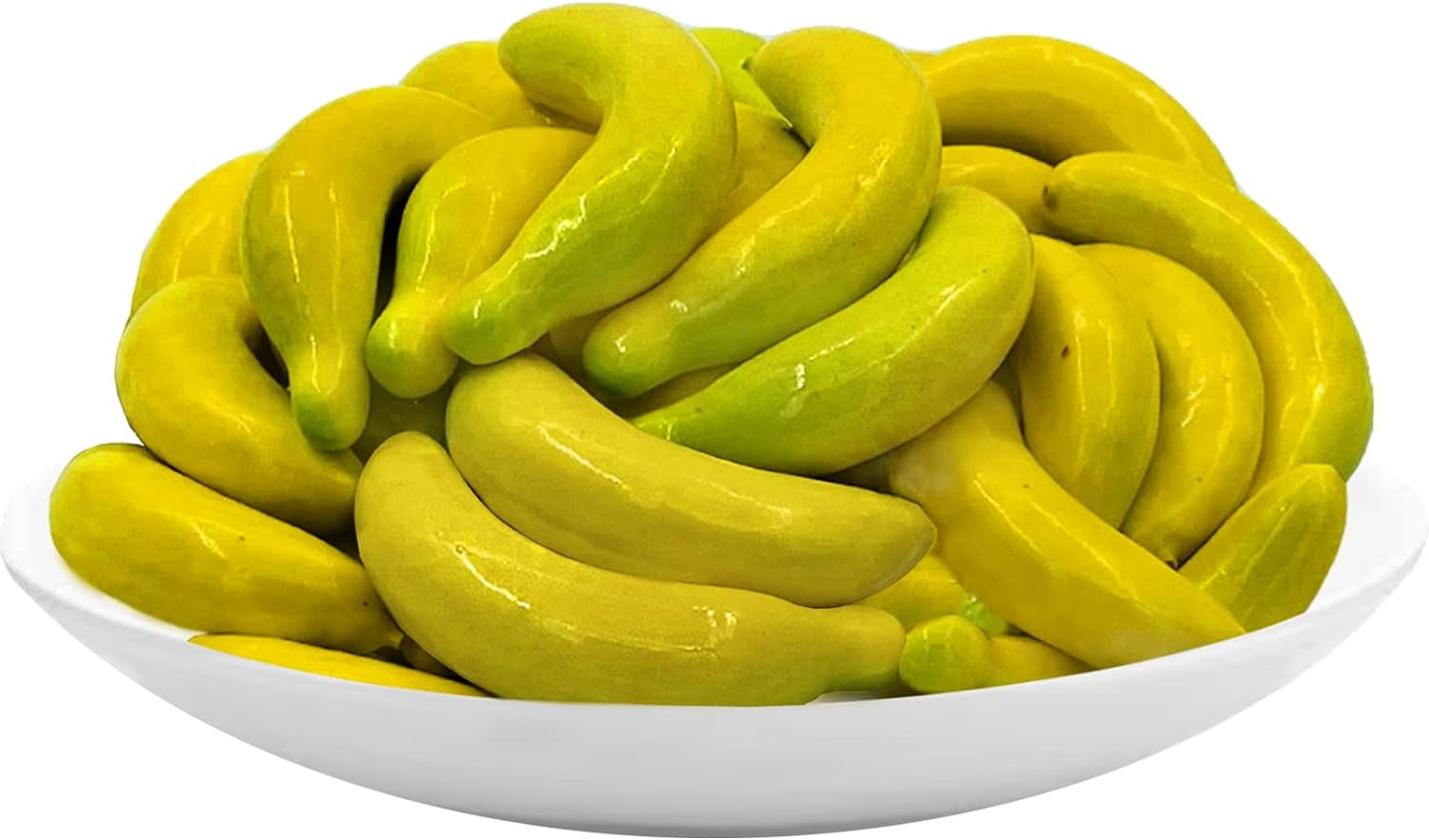 30Pcs Realistic Mini Yellow Fake Bananas,Simulation Lifelike Bananas,Artificial Fake Fruits ...
