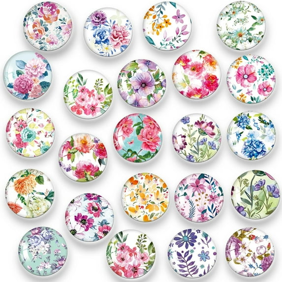 30Pcs Refrigerator Magnets Fridge Magnets, Flower Fridge Decoration ...