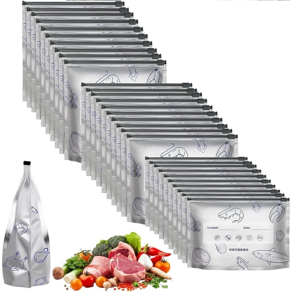30Pcs Reusable Aluminum Foil Sealable Storage Bags, 2026 New Thicken ...