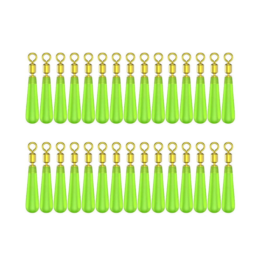 30Pcs Rotating Drift Float Silicone Fast Sub Wire Double Rotating Rings ...