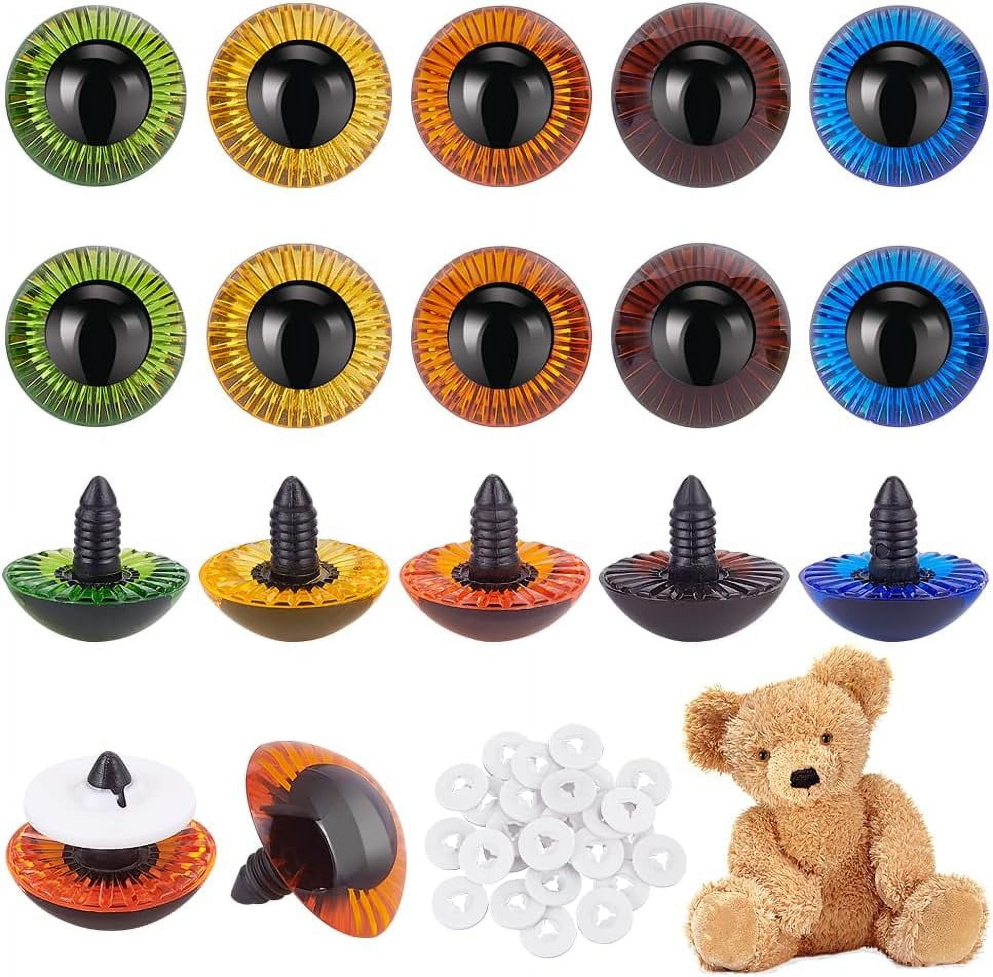 30Pcs Safety Eyes for Crochet 31mm Craft Safety Eyes Stuffed Crochet ...