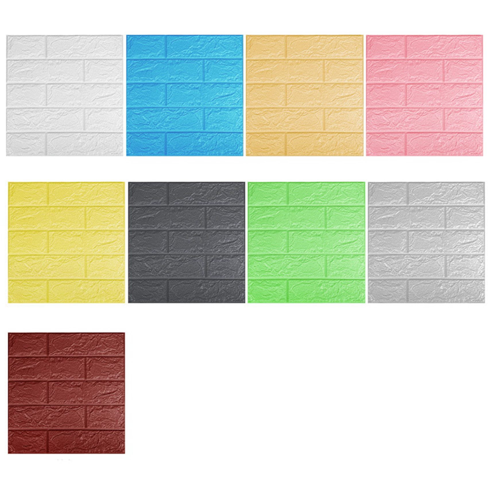 30Pcs Self-Adhesive 3D Brick Sticker DIY Waterproof Foam Wallpaper Room ...