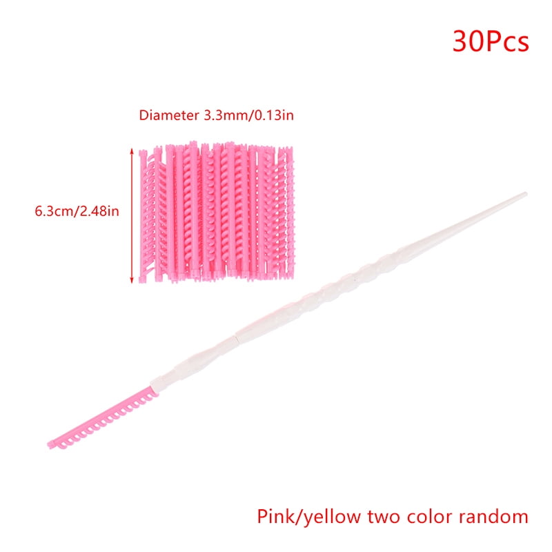 30Pcs/Set 2.3/3.3/4/5mm Hair Root Perm Rods Bars Curlers With Clips ...