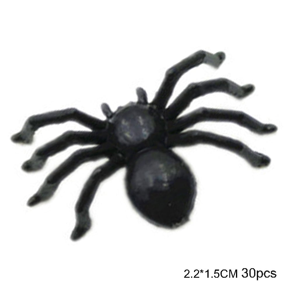 30Pcs/Set Plastic Realistic Mini Spider Toy Halloween Party Prop ...
