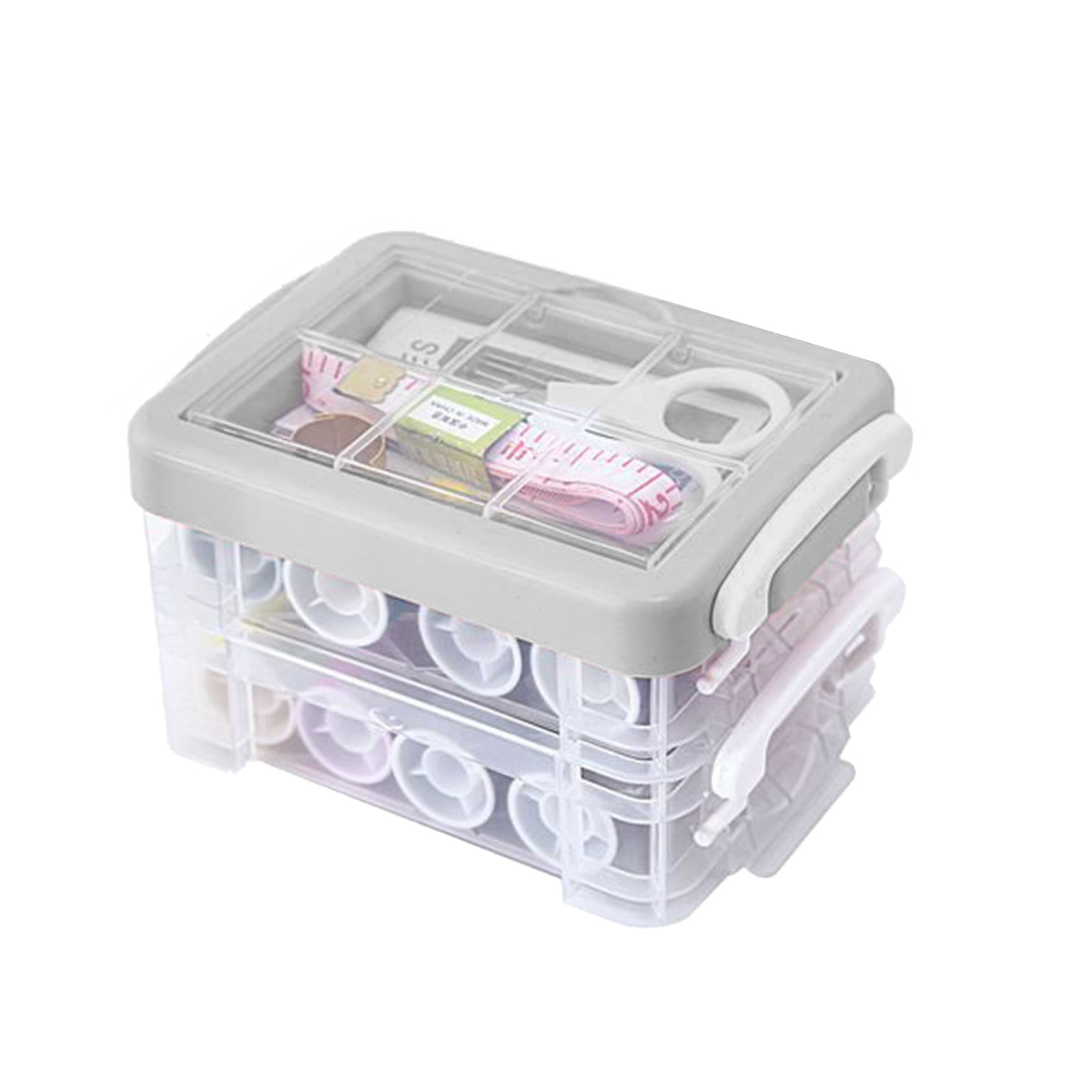 30Pcs Sewing Box Set Complete Tools Three Layer Dual Purpose Handle ...