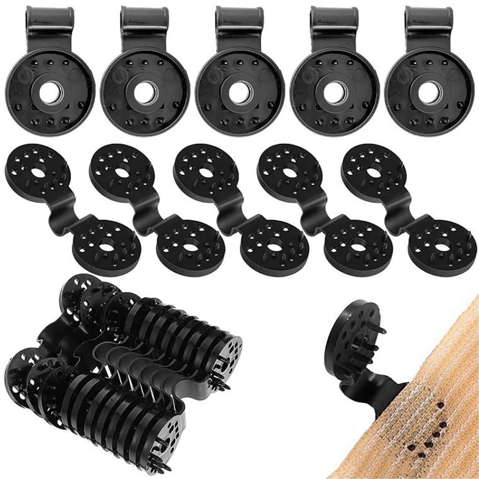 30Pcs Shade Cloth Heavy Duty Lock Grip, New Shade Cloth Plastic Clips ...