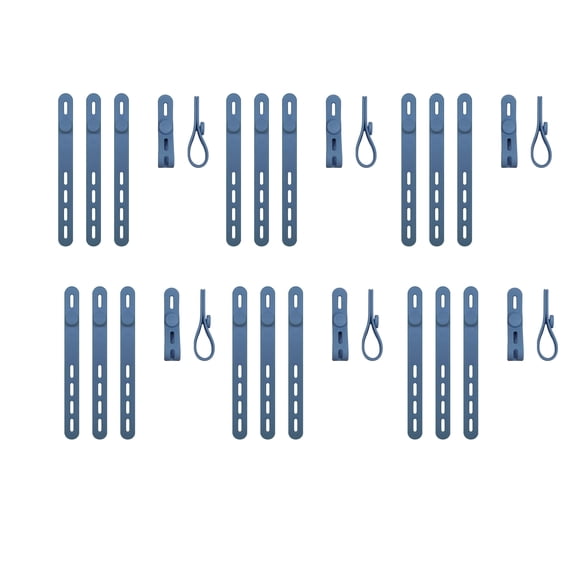 30Pcs Silicone Cable Ties Reusable Cord Straps Elastic Cables ...