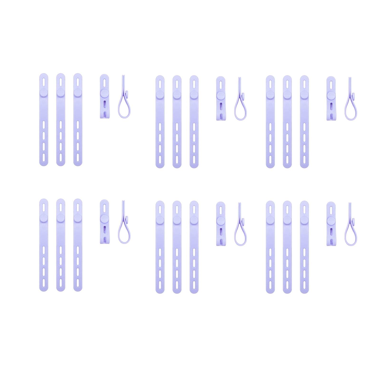 30Pcs Silicone Cable Ties Reusable Cord Straps Elastic Cables ...