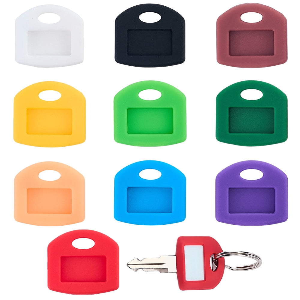 30Pcs Silicone Key Covers Key Caps Covers with Blank Label Sticker ...