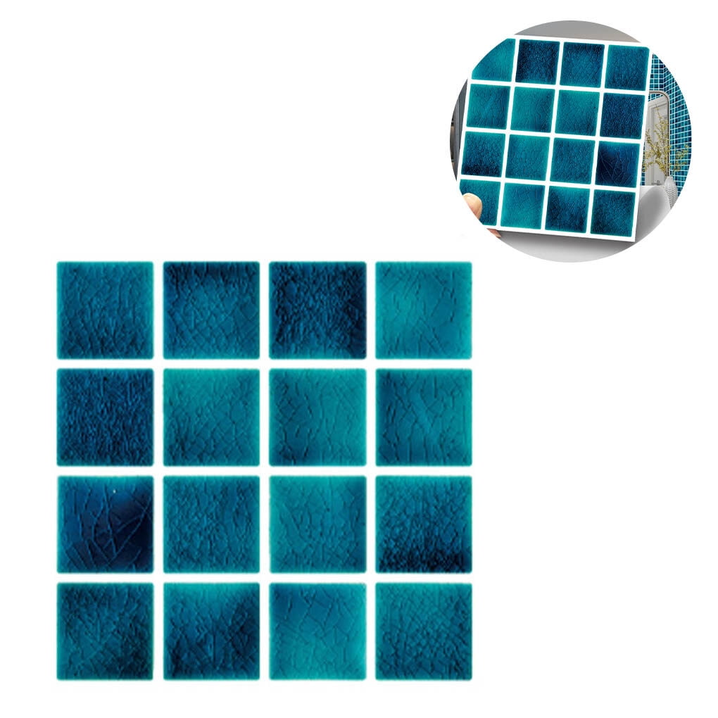 30Pcs Simulation Mosaic Tiles Wall Sticker For Kitchen Cupboard ...