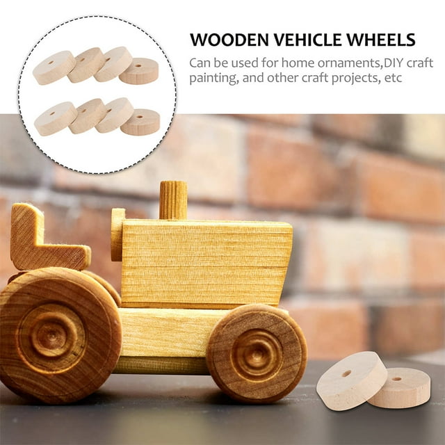 30Pcs Small Wood Wheels Miniature Wooden Wheels DIY Art Crafts ...
