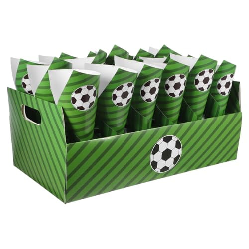 30Pcs Soccer Theme Paper Cones for Snacks and Treats for Sports Parties ...