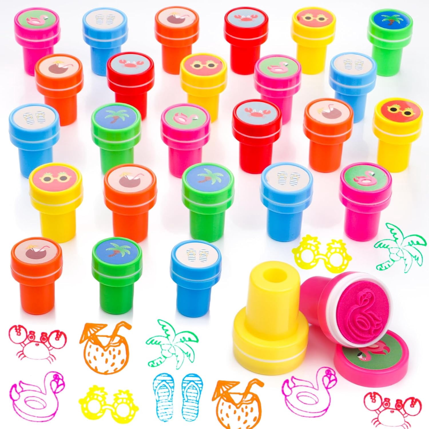 30Pcs Summer Beach Party Stamps for Kids Pool Birthday Party Supplies ...