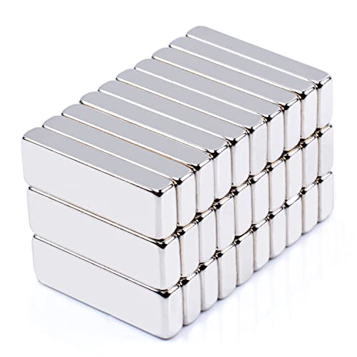 30Pcs Super Strong Rare Earth Magnets Bar, Rectangular Industrial ...