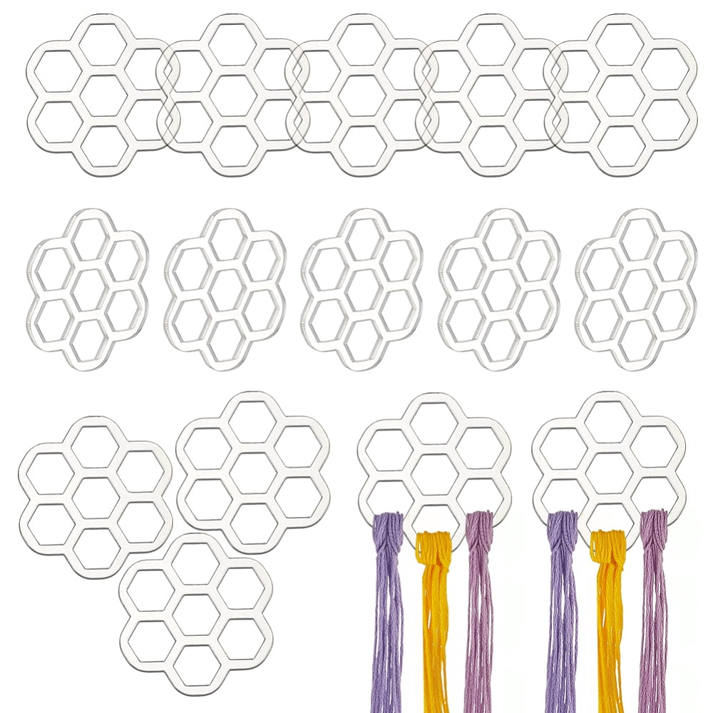 30Pcs Thread Drops Clear Acrylic Floss Bobbins Embroidery Floss Drop ...