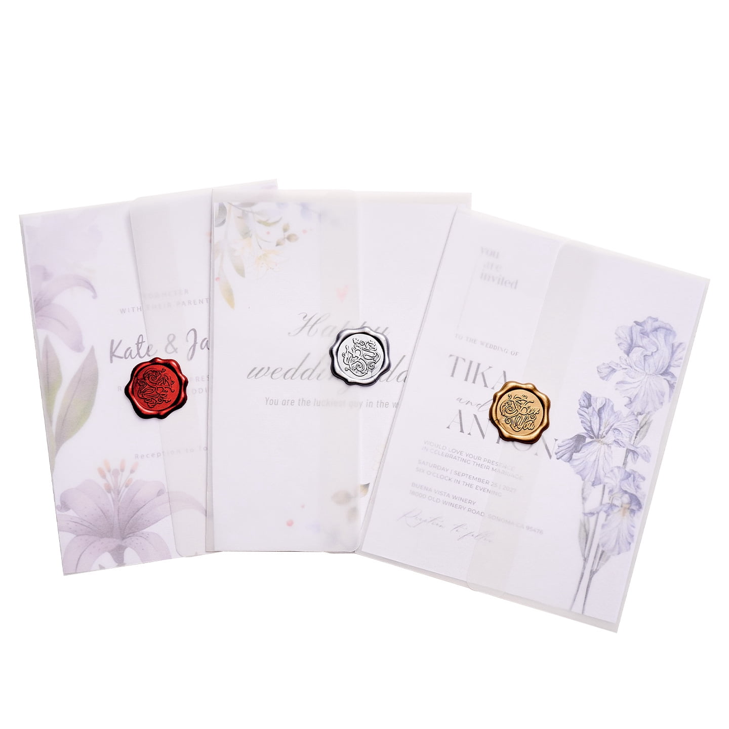 30Pcs Tracing Paper Envelopes 5*7inch, Wedding Invitation Envelope Sets ...