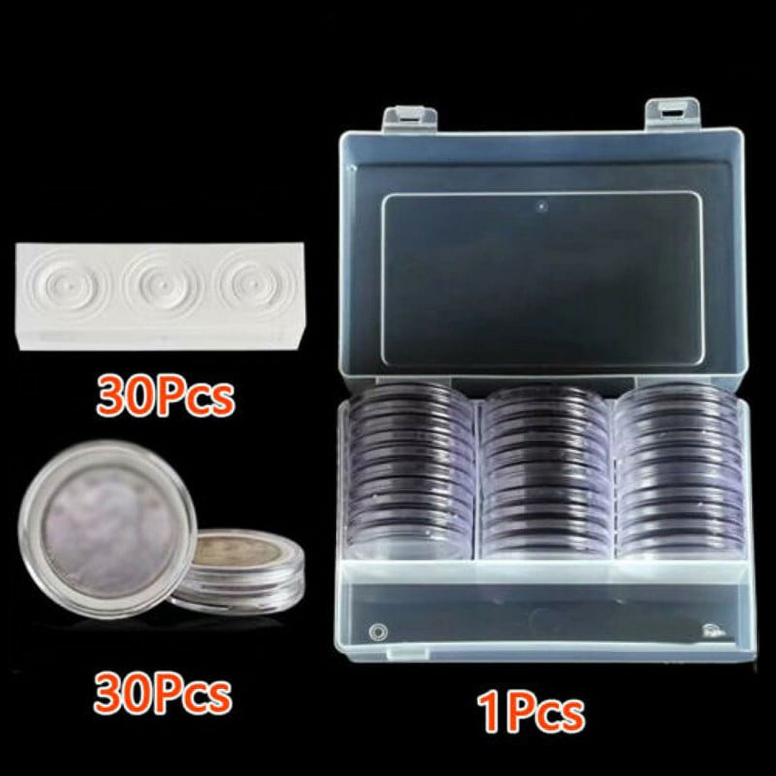 30Pcs Transparent Coin Storage Capsules for 16mm to 46mm Coins ...