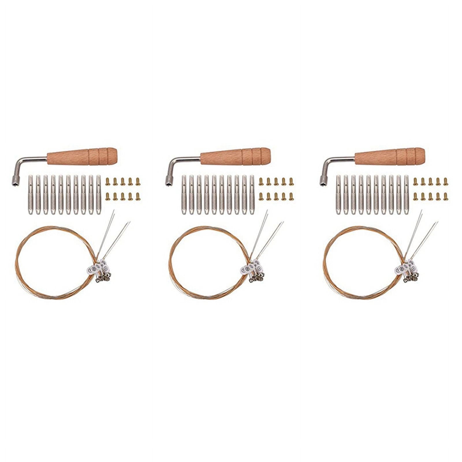 30Pcs Tuning Pin Nails & 30Pcs Rivets,with L-Shape Tuning Wrench,10 ...