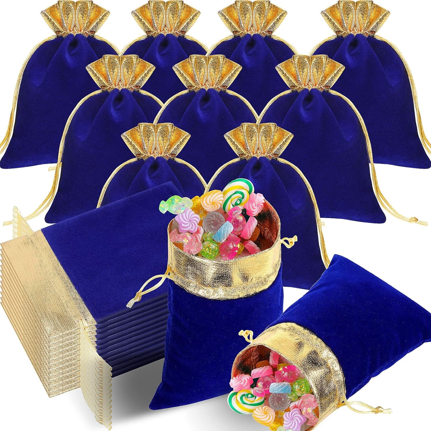 30Pcs Velvet Drawstrings Gift Bags Jewelry Pouches Drawstring Candy ...