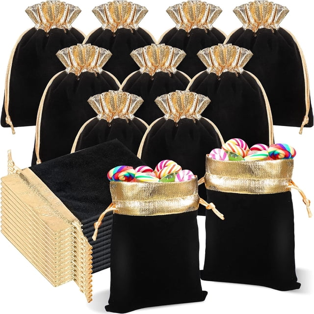 30Pcs Velvet Drawstrings Gift Bags Jewelry Pouches Drawstring Candy ...