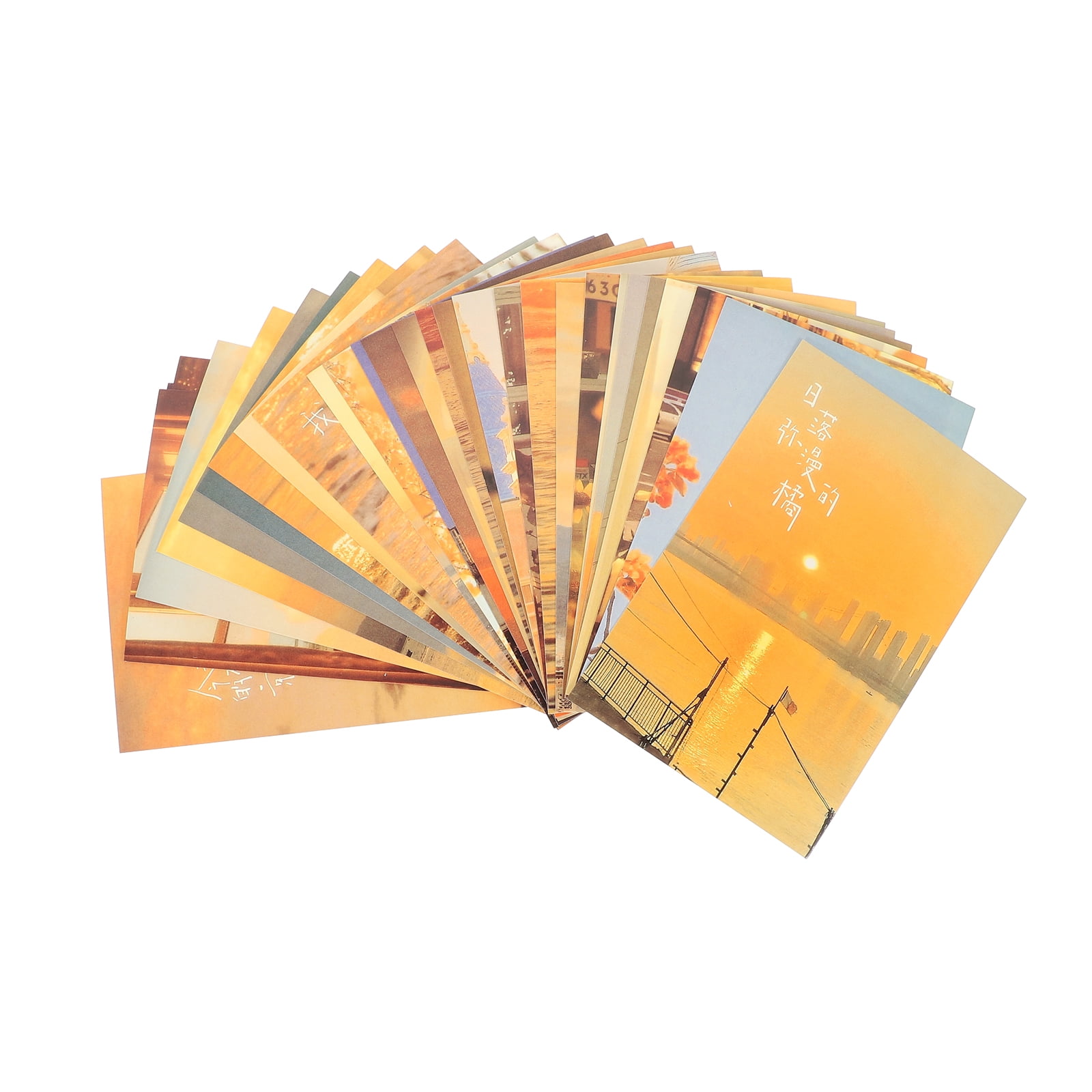 30Pcs Wall Postcard Set Sunset Paper Cards Scrapbook Paper Postcards ...