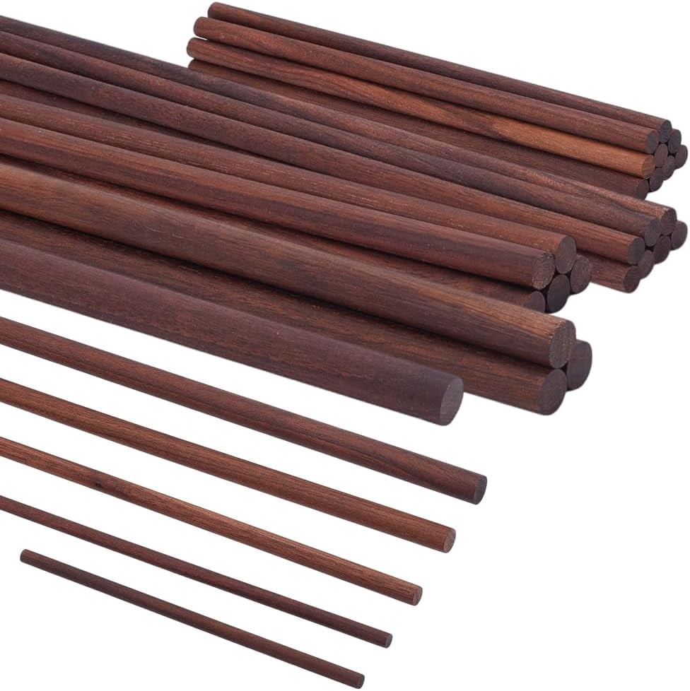 30Pcs Walnut Dowel Rods 5.9/9.8 Inch Long Walnut Wood Sticks 5.5/6/8/10 ...